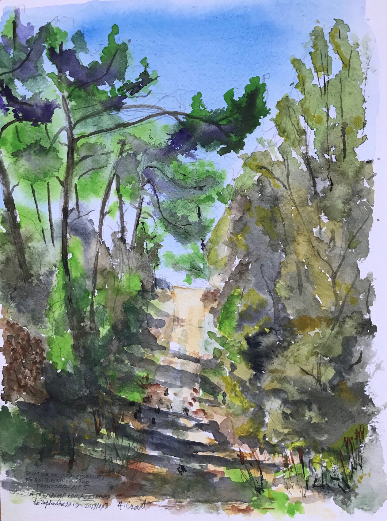 Peinture l'allée des demoiselles