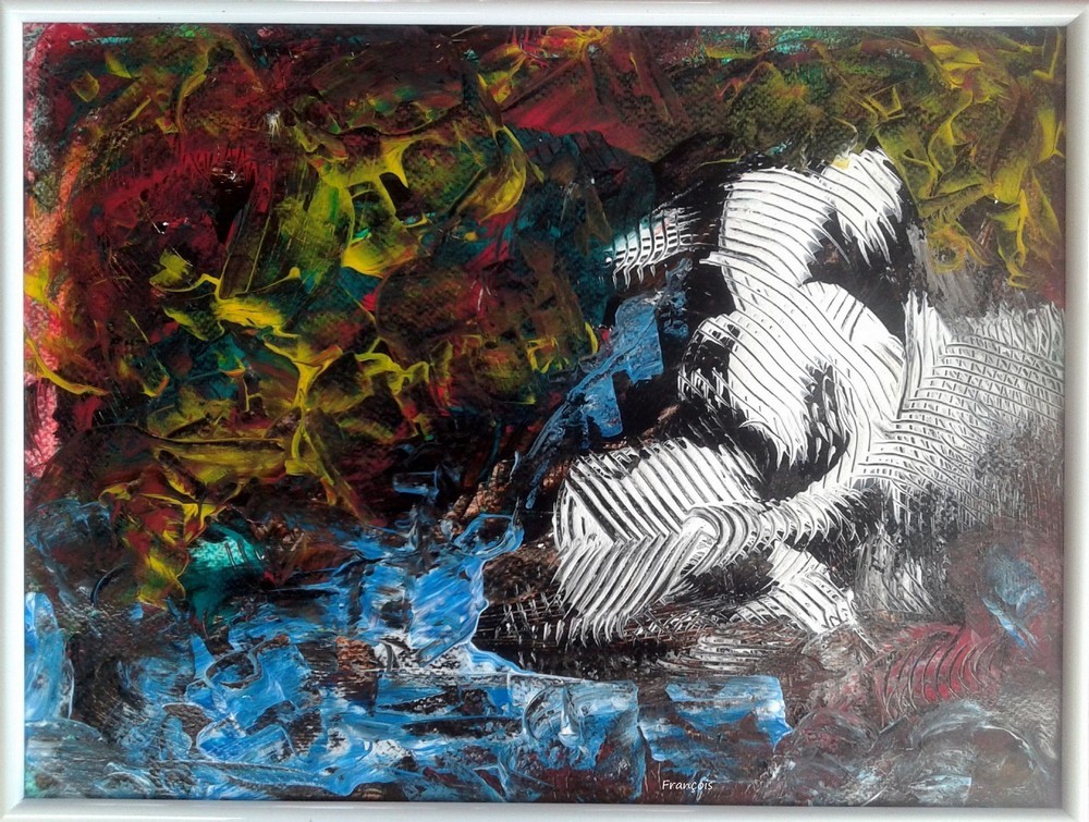 Peinture Le rocher humain