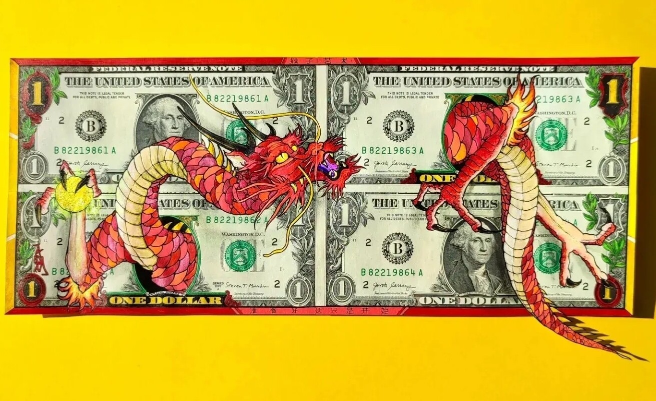 Peinture DRAGON DOLLAR