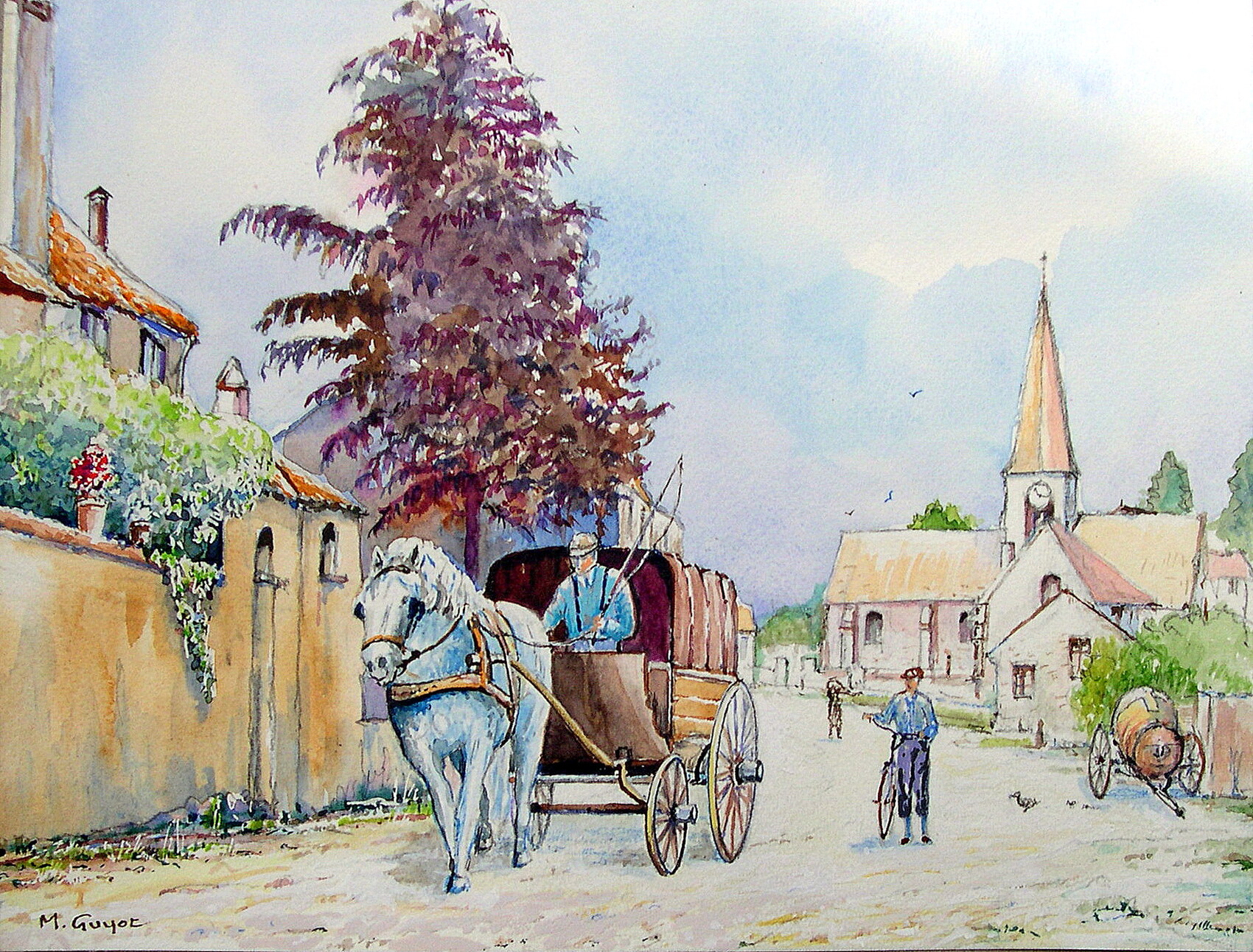 Peinture Village de Corberon