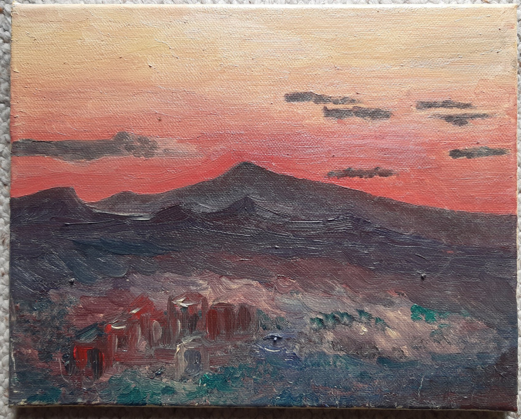 Peinture Lever de soleil sur le Mont Ventoux