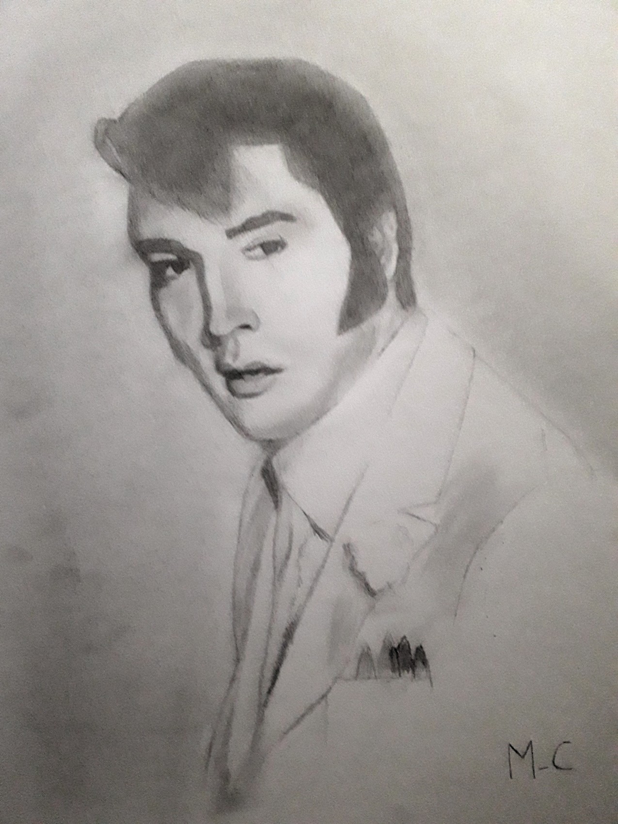 Dessin Elvis Presley The King