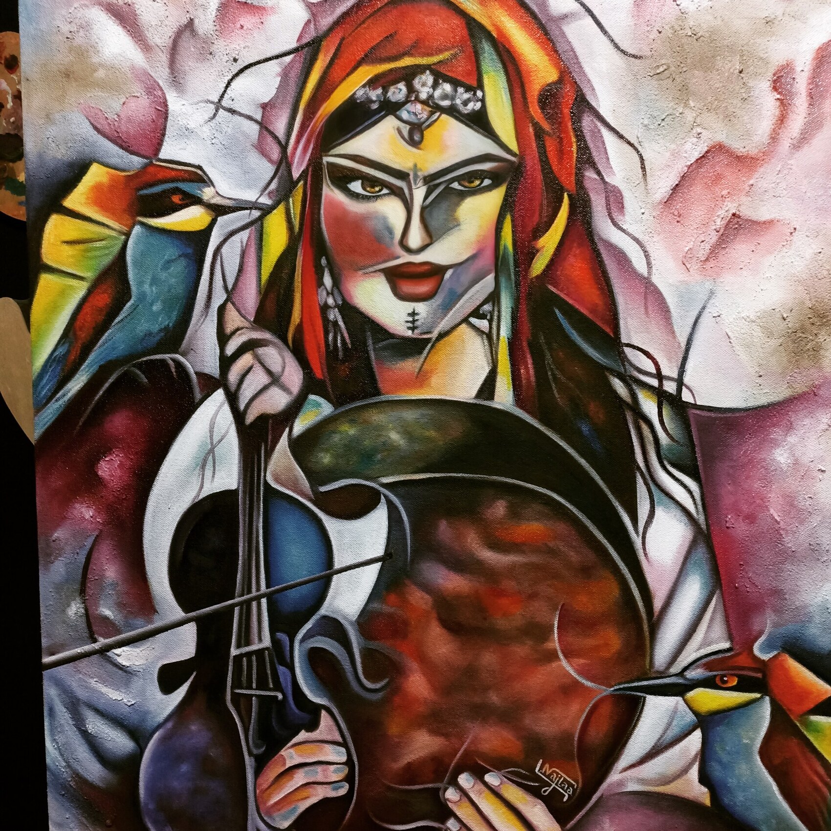 Peinture La chanteuse/chikha