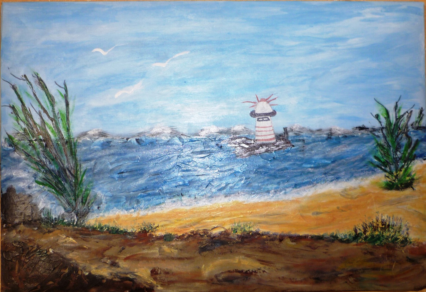 Peinture mer agitée