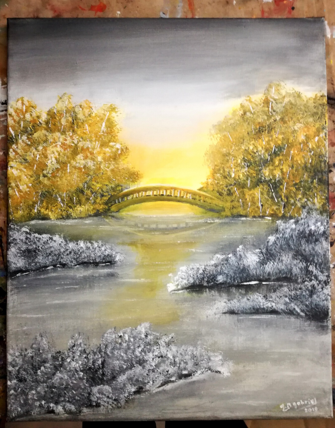 Peinture Yellow bridge