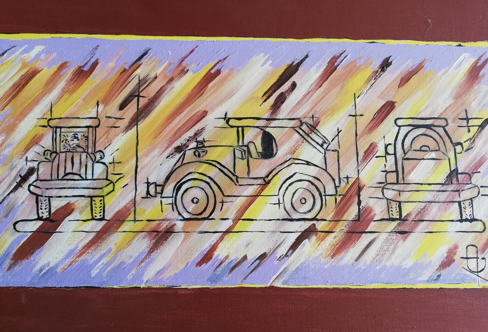 Peinture Prototype voiture en bois