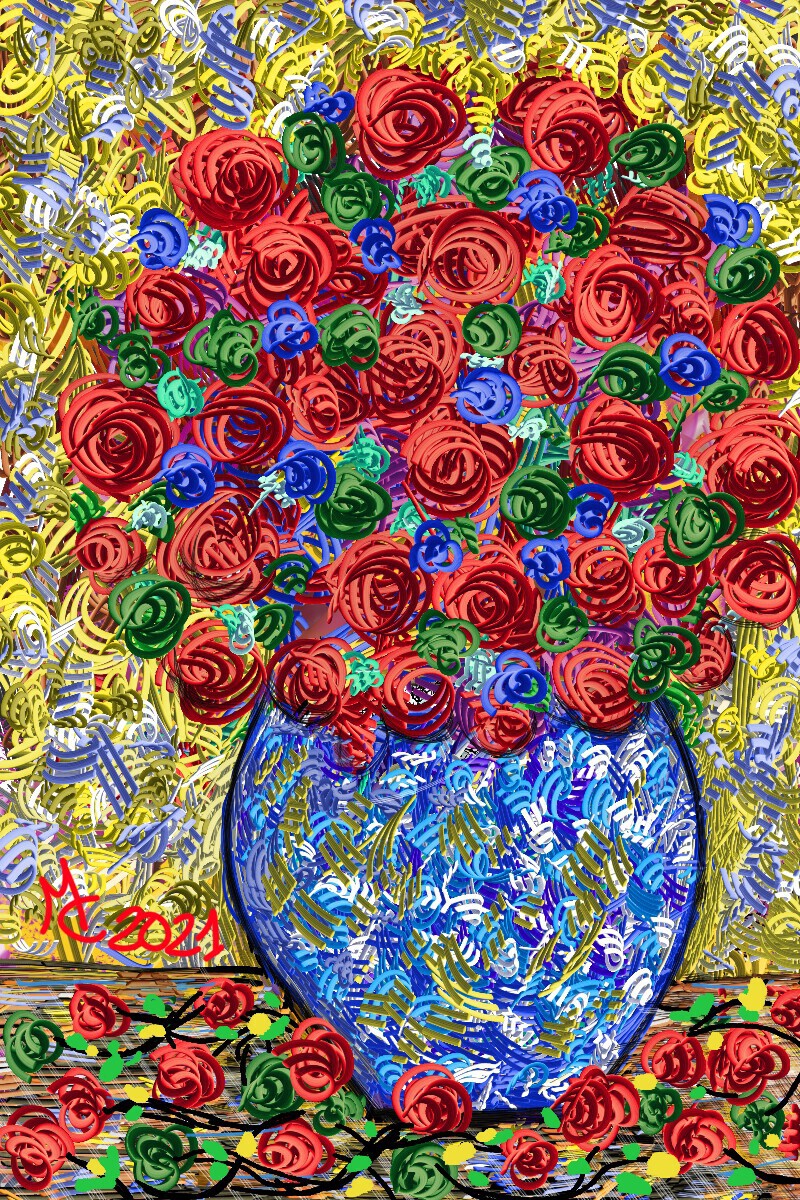 Dessin Bouquet de roses