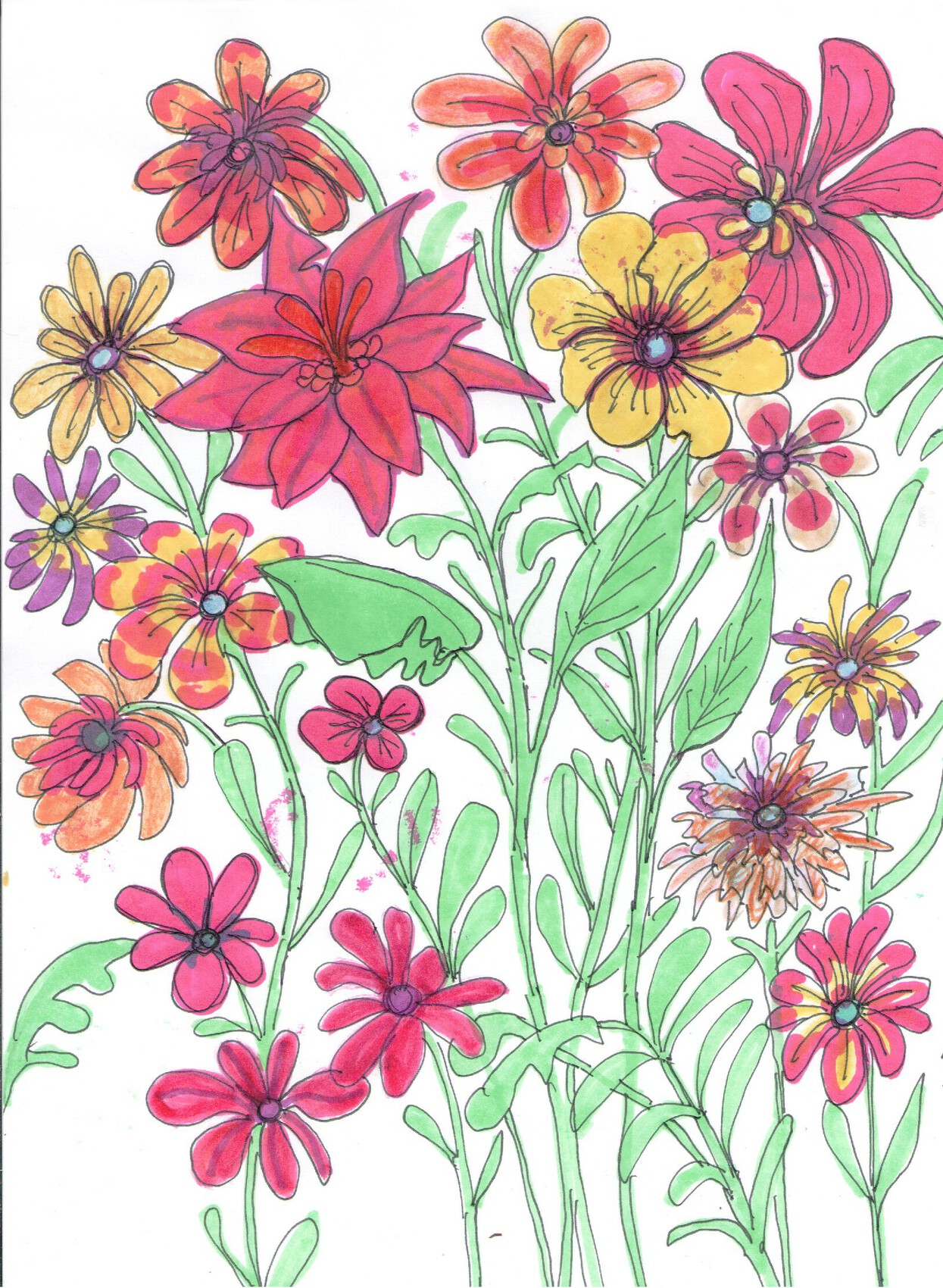 Dessin fleurs