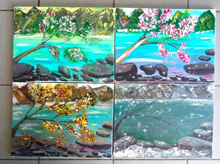 Peinture les quatre saisons