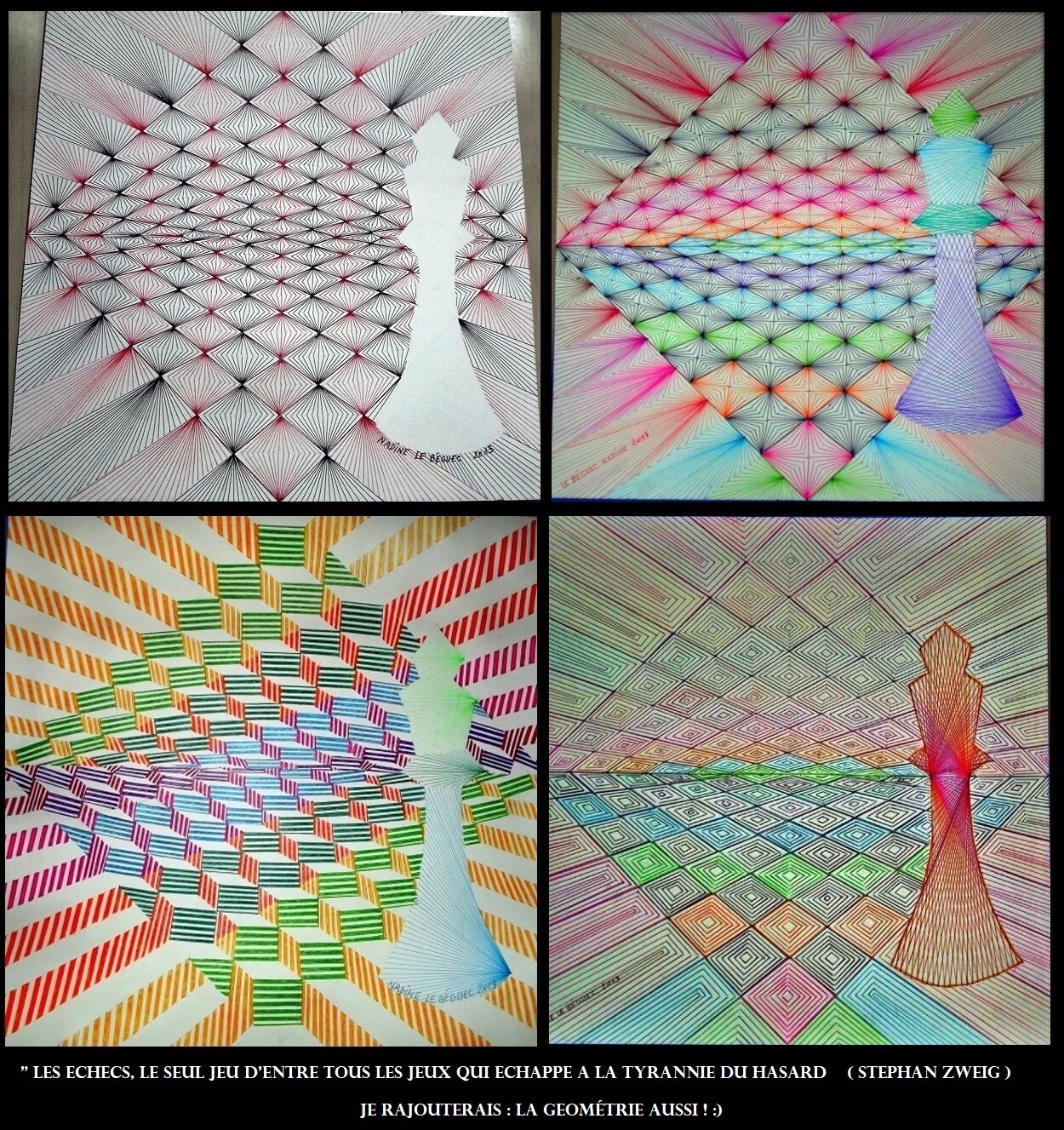 Dessin les Echecs , variation sur le même thème