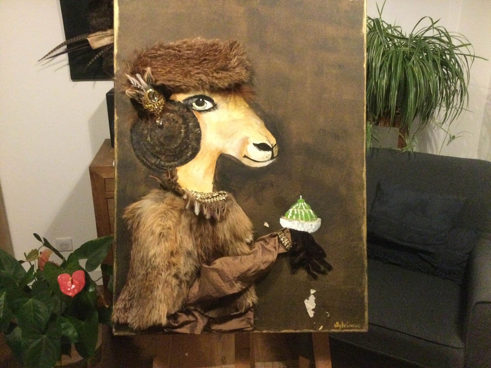 Peinture Brebis gourmande