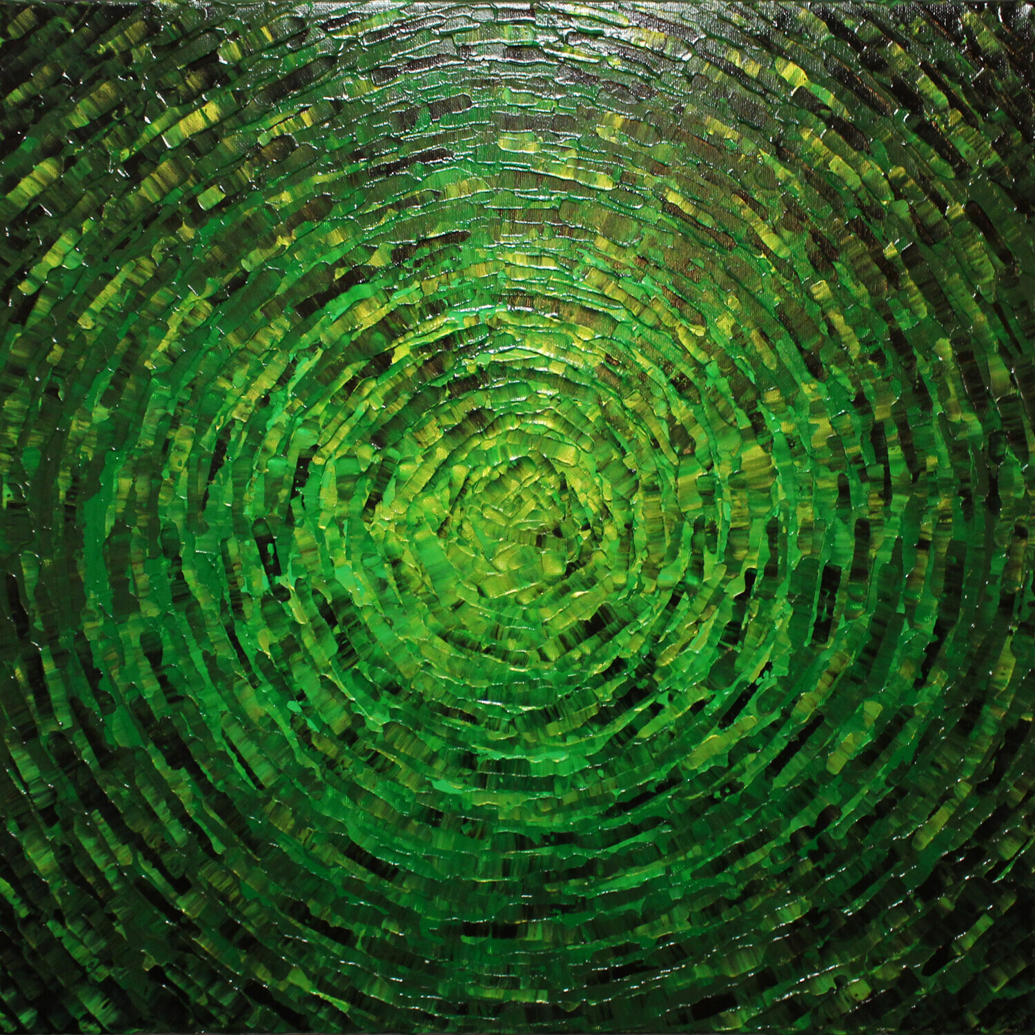 Peinture Éclat de couleur vert