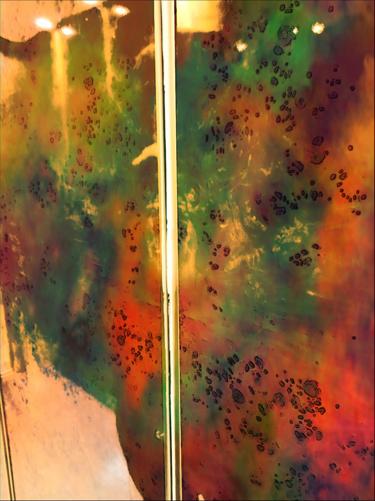 Peinture Gluante vert rouge