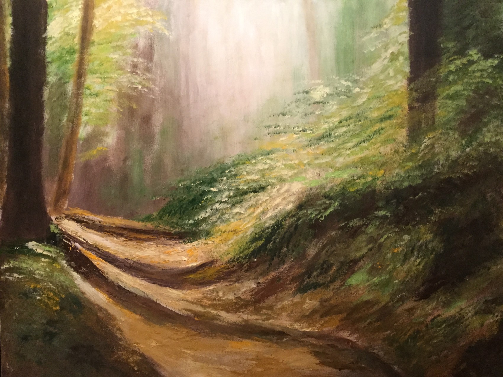 Peinture Le chemin creux