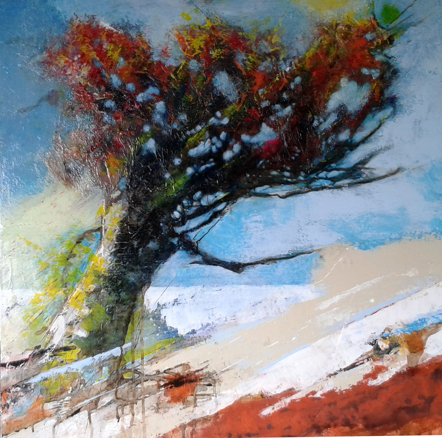 Peinture L'arbre rouge