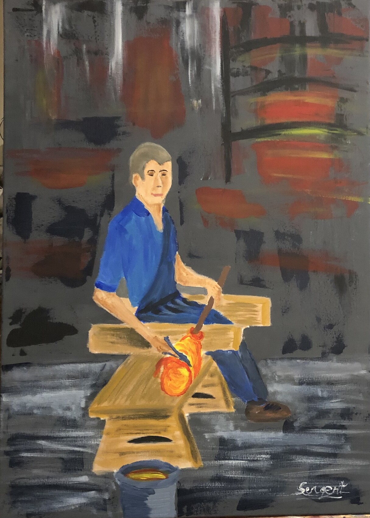 Peinture maître verrier