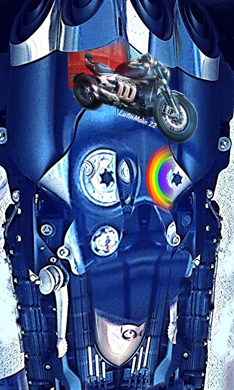 Dessin "Raimbow* Triumph Rocket Warrior", le Terminator des Infatués ...