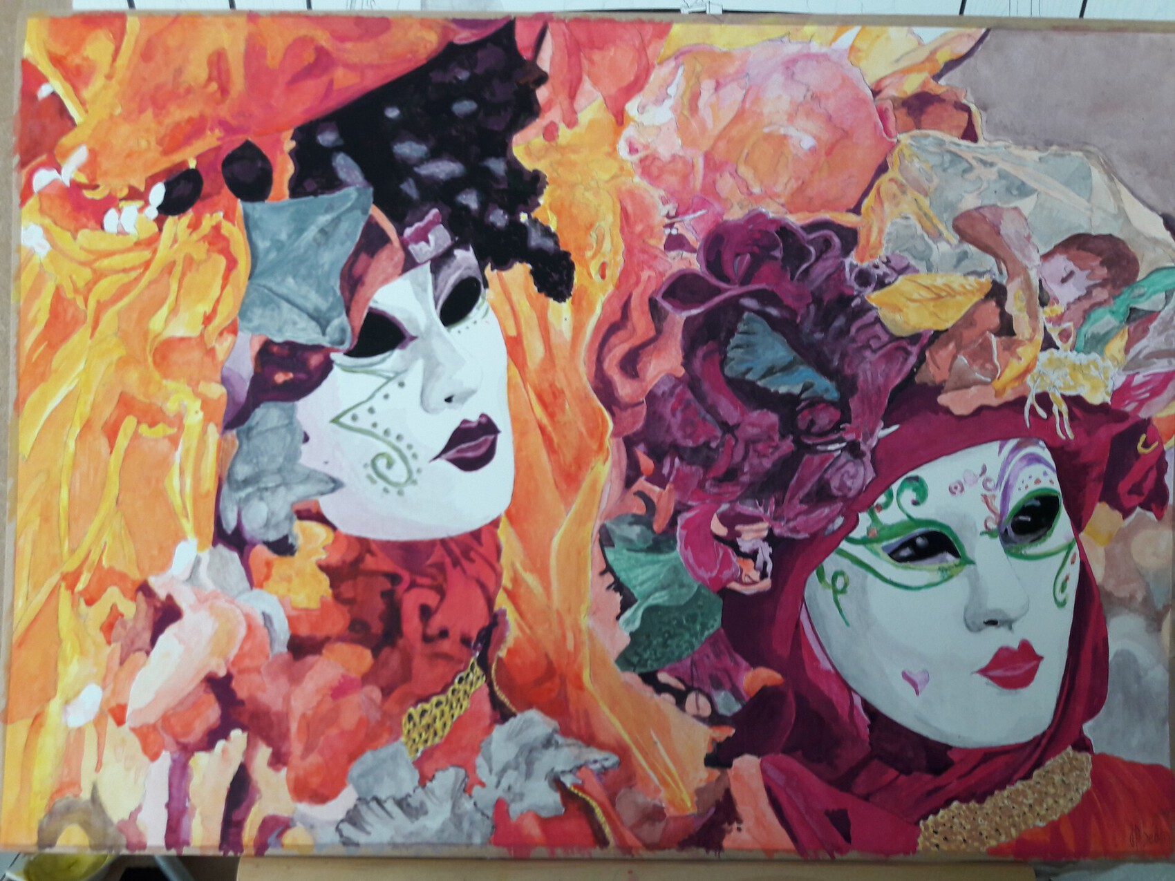 Peinture BAS LES MASQUES