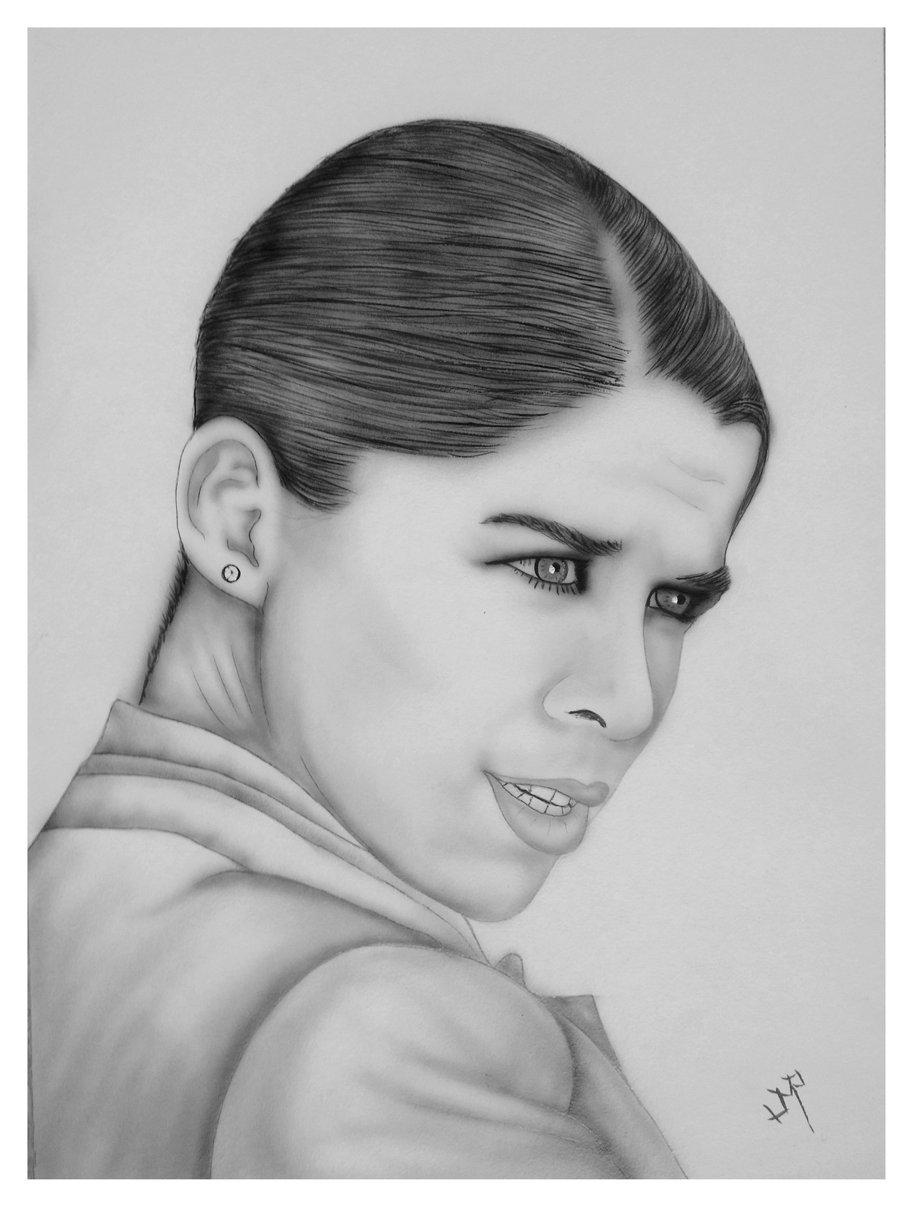 Peinture Léa Vicens...portrait aérographe...