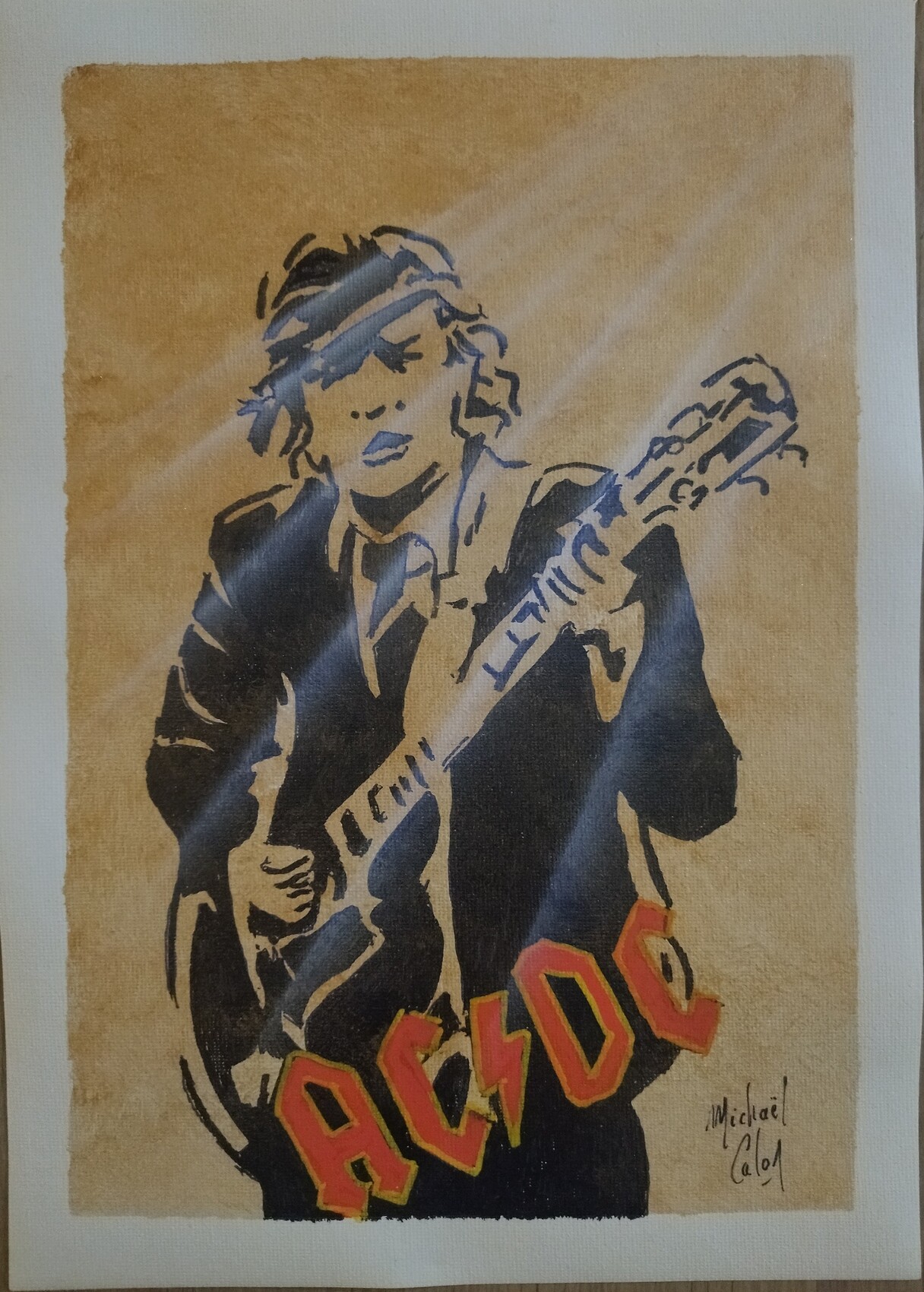 Peinture Angus youg ACDC