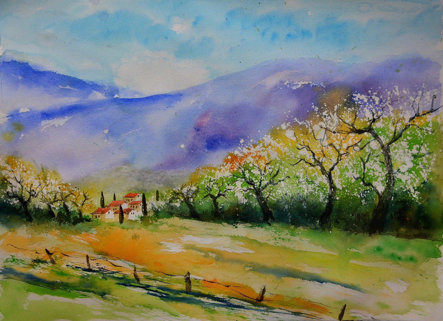 Peinture Tuscan spring