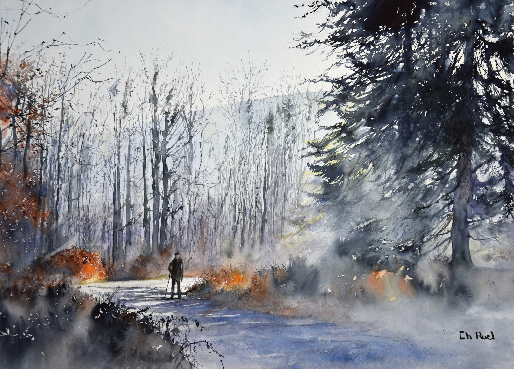 Peinture Route forestière des Arcis