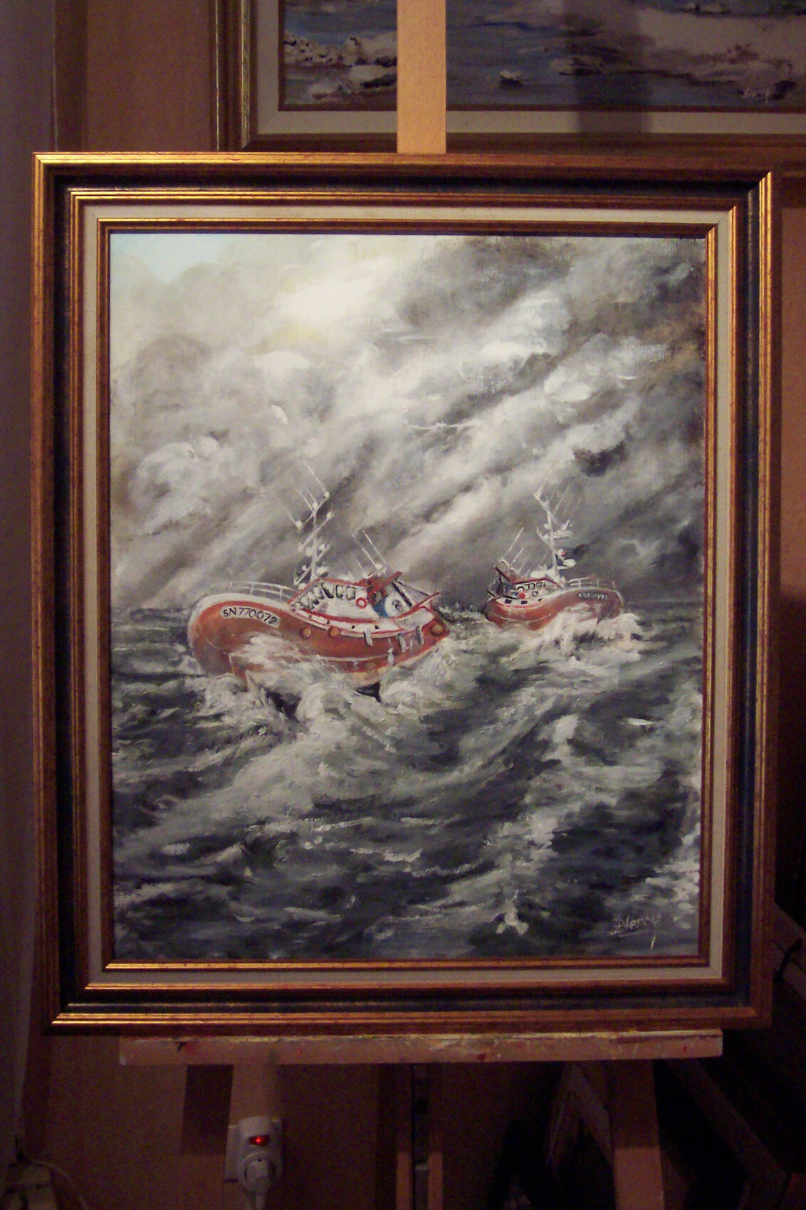 Peinture pêche en boeuf