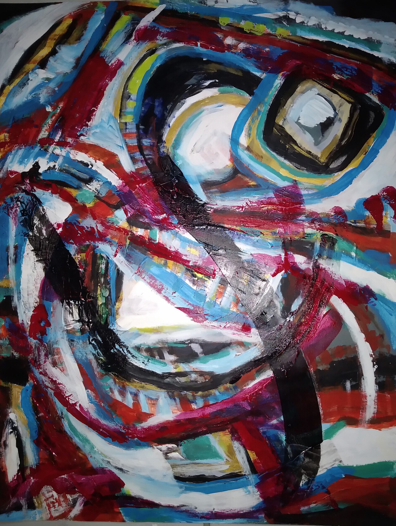 Peinture Anguille sous roche