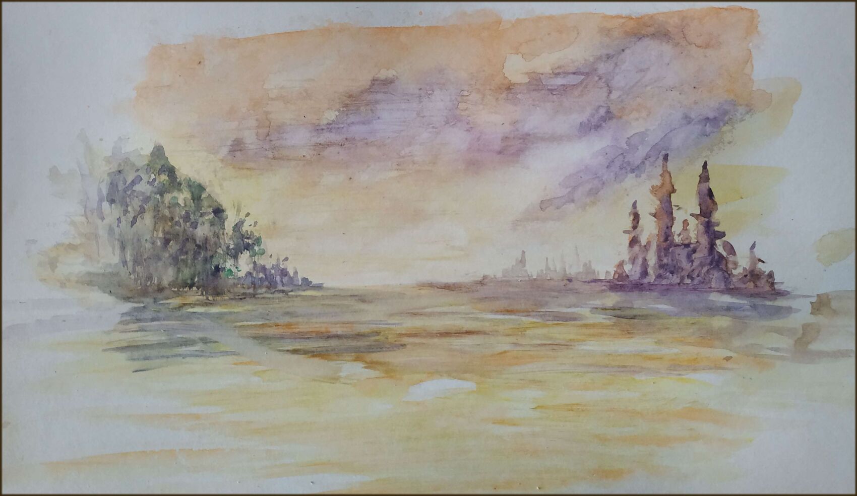 Peinture Cité perdue 10X20