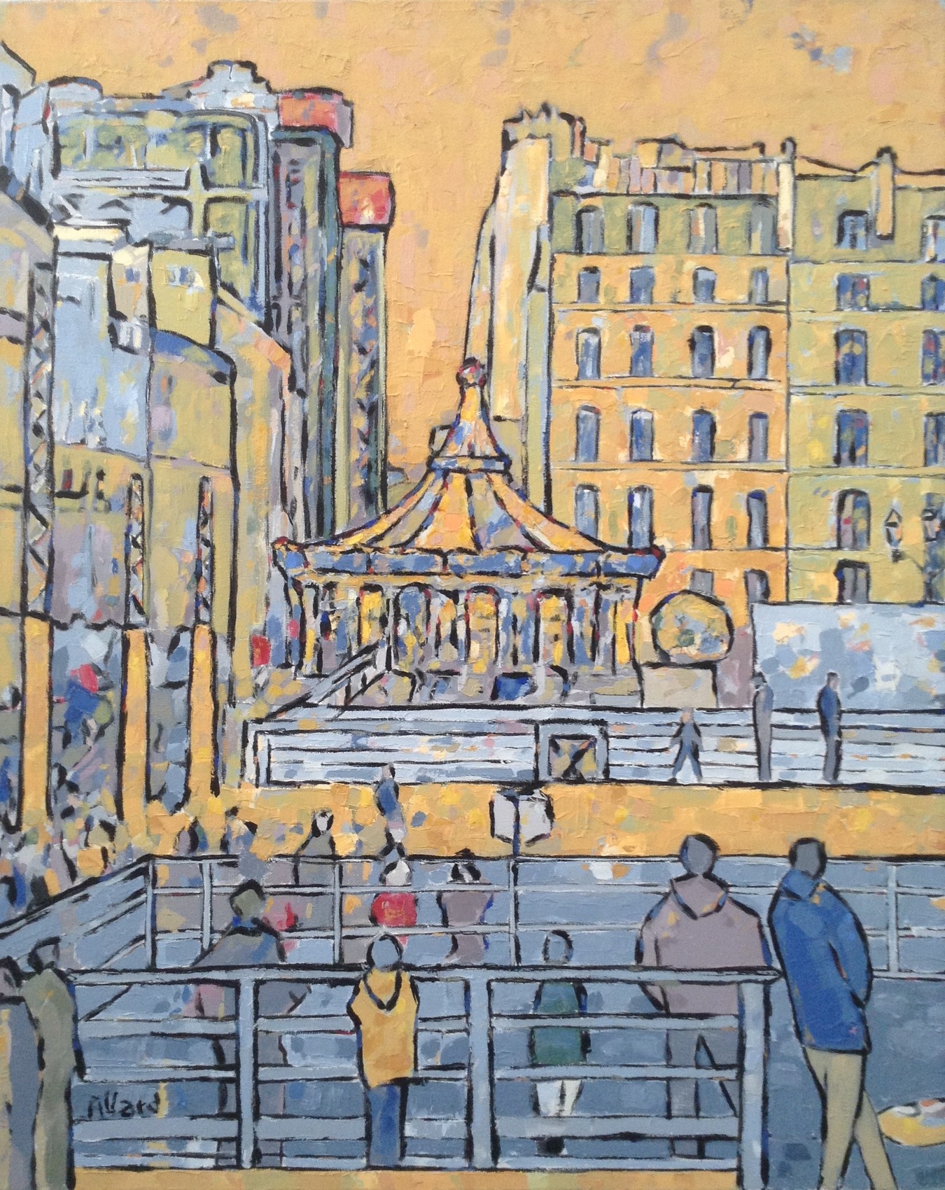 Peinture Paris , Beaubourg, la patinoire