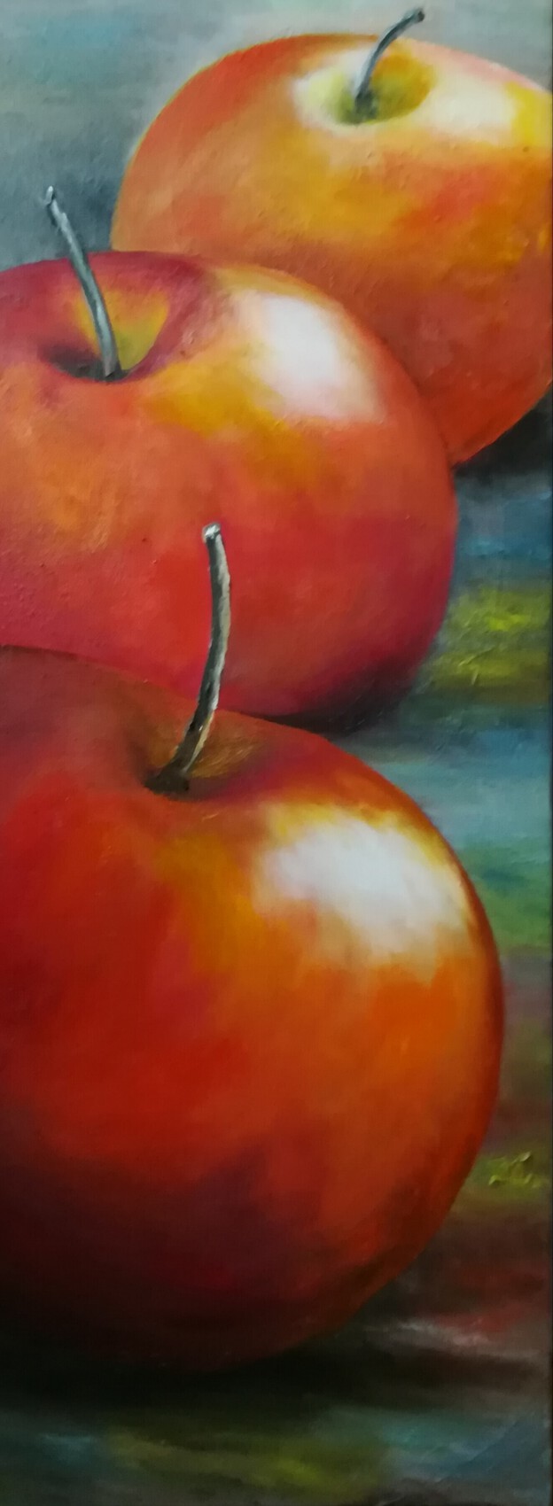 Peinture Les pommes rouges