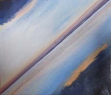 Peinture impression oblique de mer étale