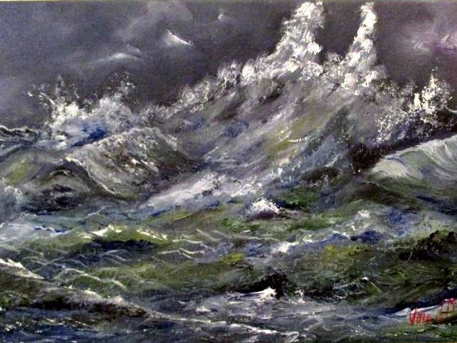 Peinture Mer dechainée