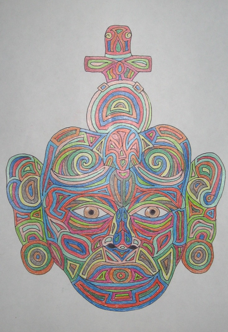Dessin Masque Maya 2