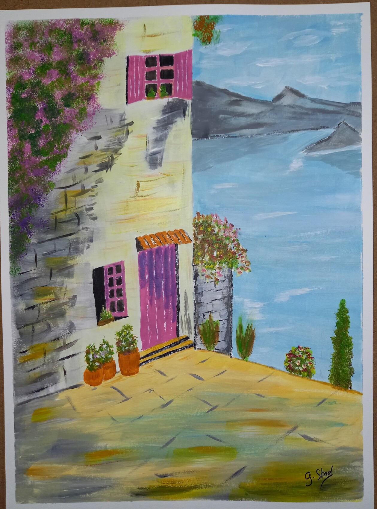 Peinture Maison bord de mer