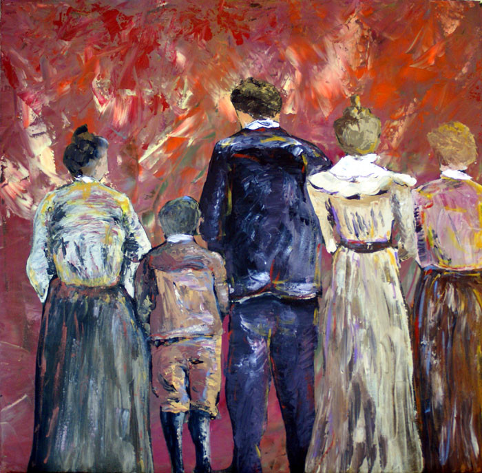 Peinture les ancêtres de la famille Bondeau