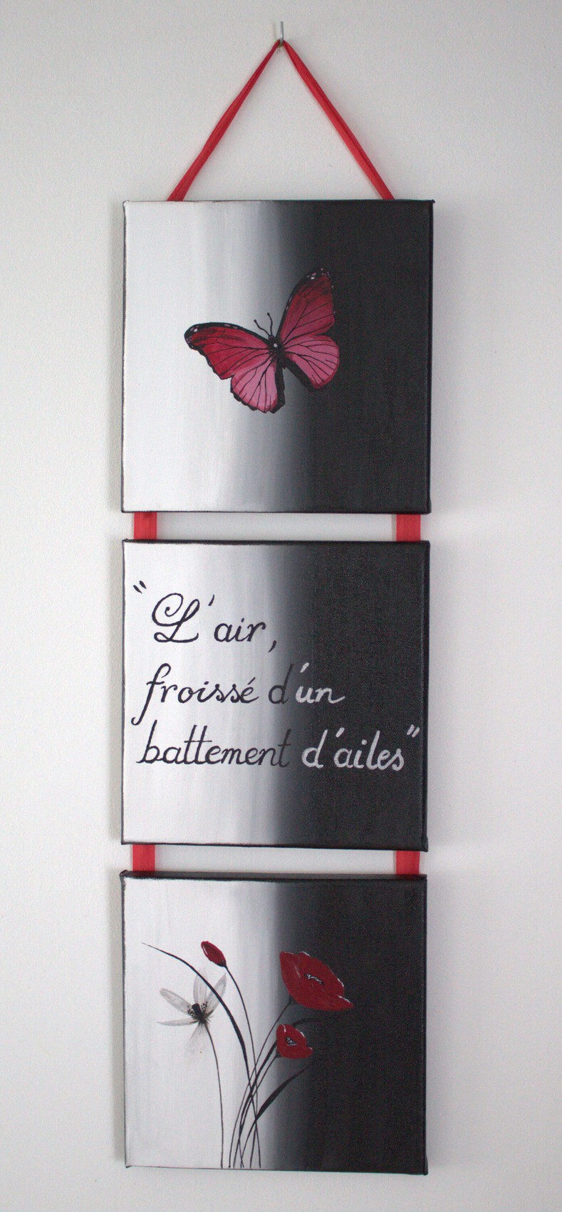 Peinture Triptyque haïku