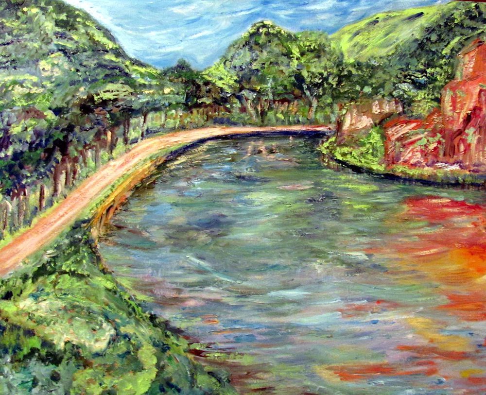 Peinture Les roches rouges