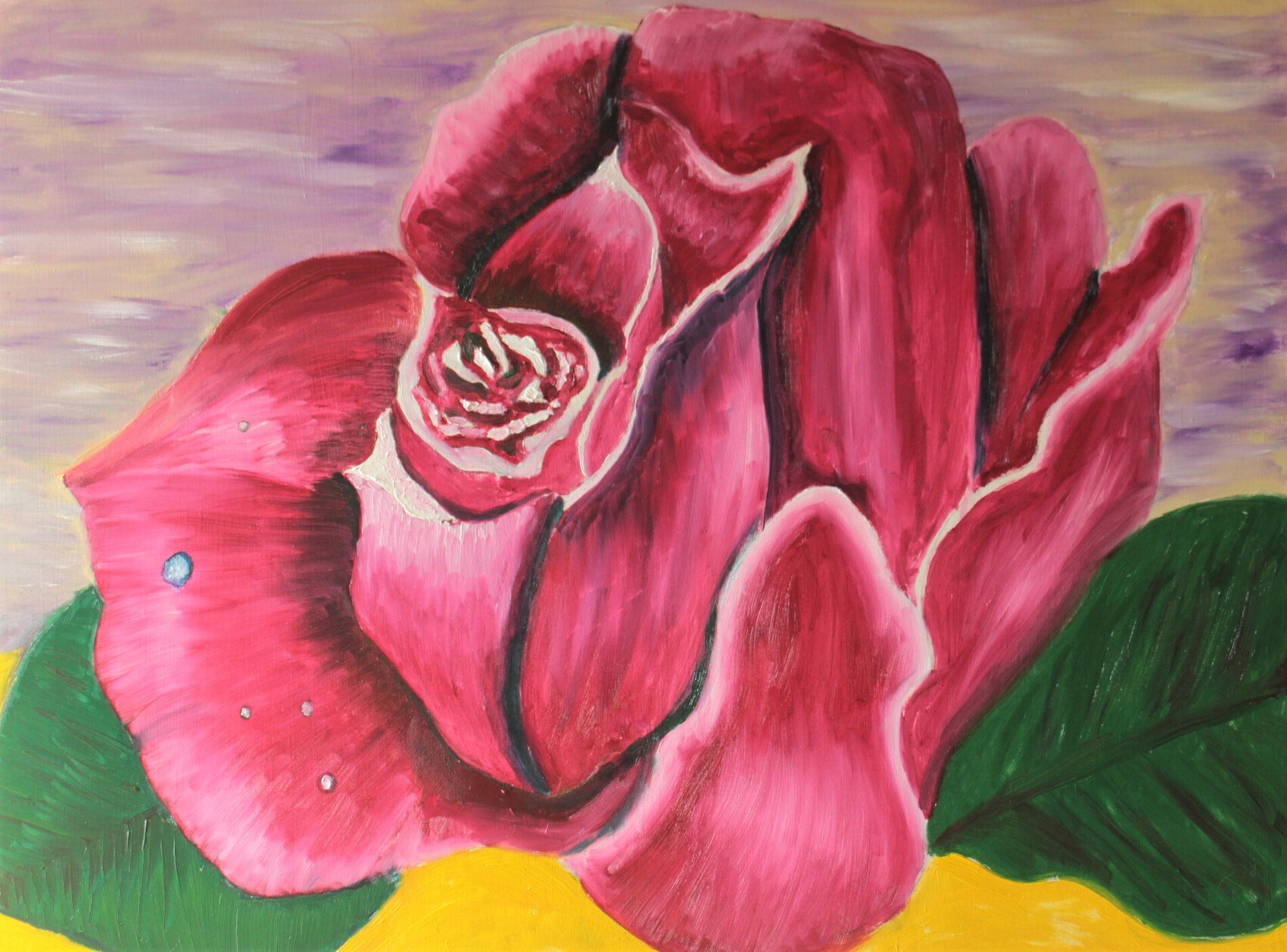 Peinture Une rose