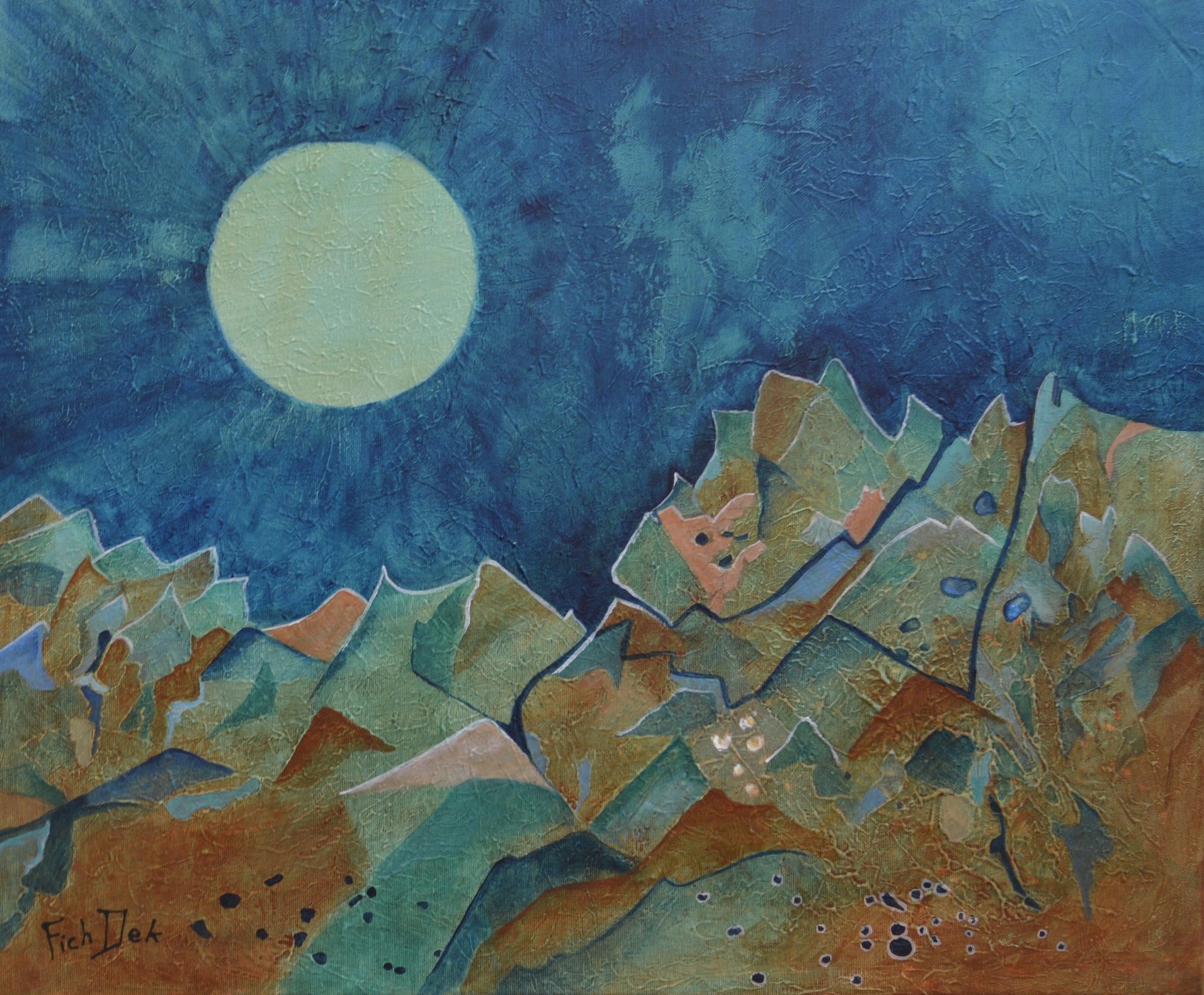 Peinture Au clair de la lune