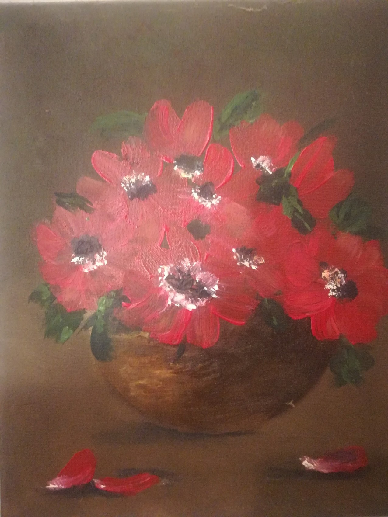 Peinture Fleurs rouges