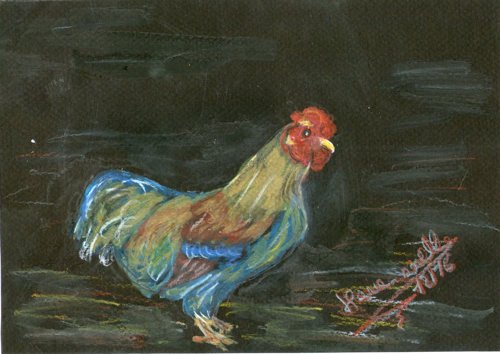 Peinture le roi de la basse-cour