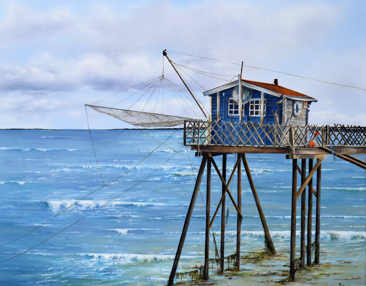 Peinture Le carrelet - Gironde