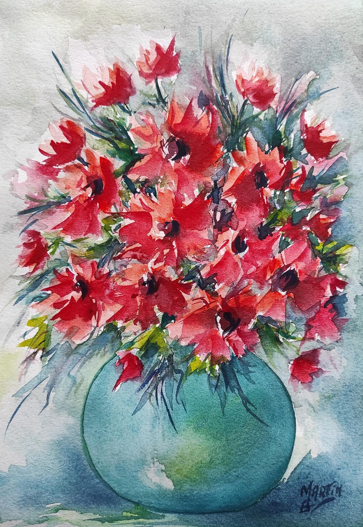 Peinture Aquarelle fleurs