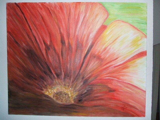 Peinture FLEUR ROUGE