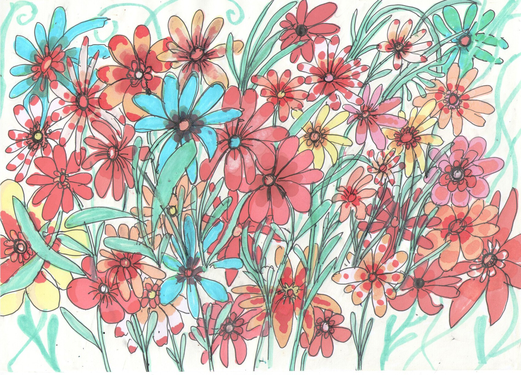 Dessin fleurs