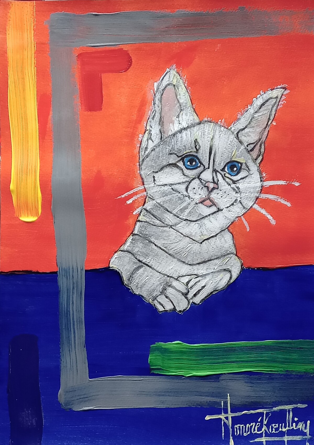 Peinture Regard de chaton