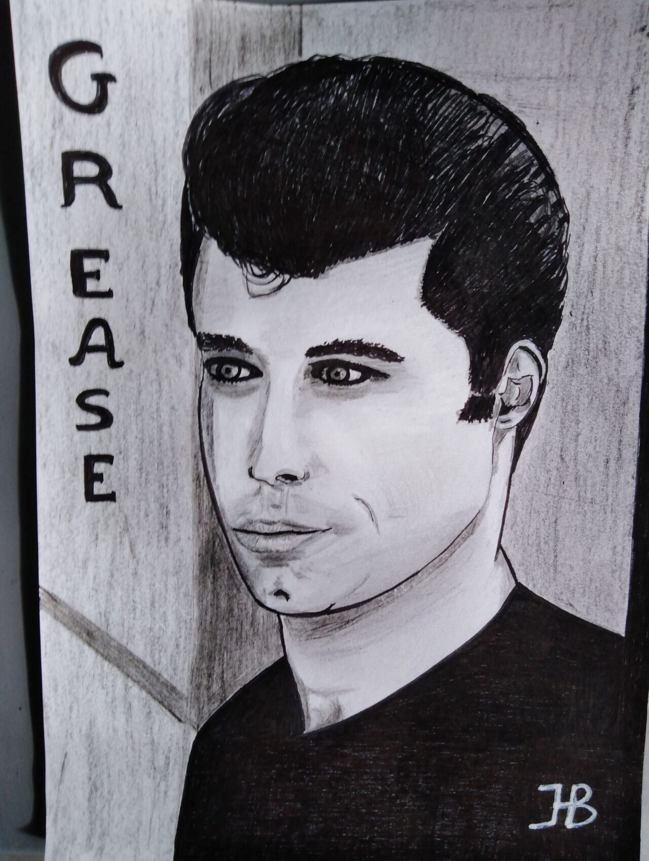 Dessin Danny Zuko (John Travolta)