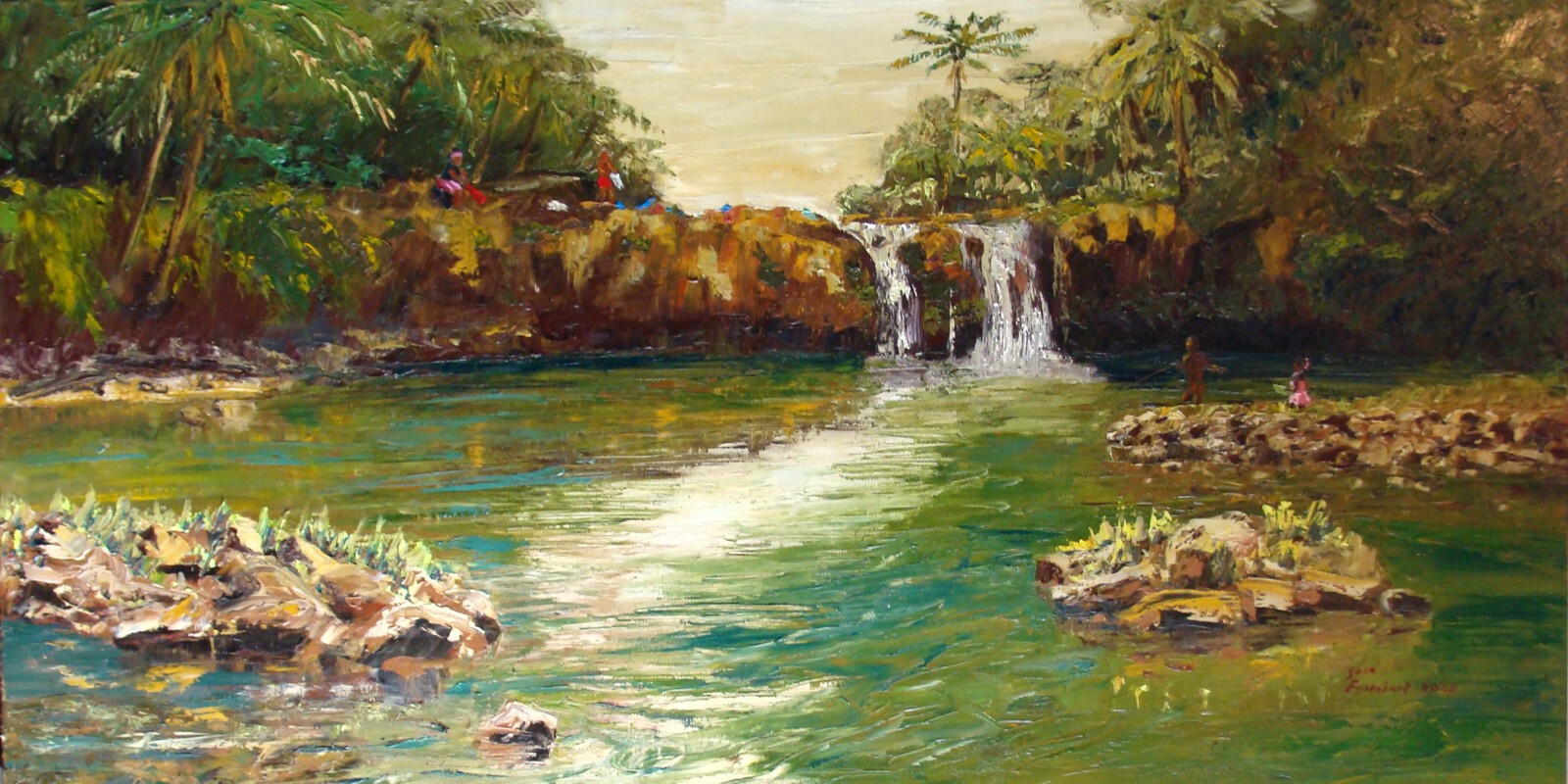 Peinture CASCADE MIONGA SAO TOME