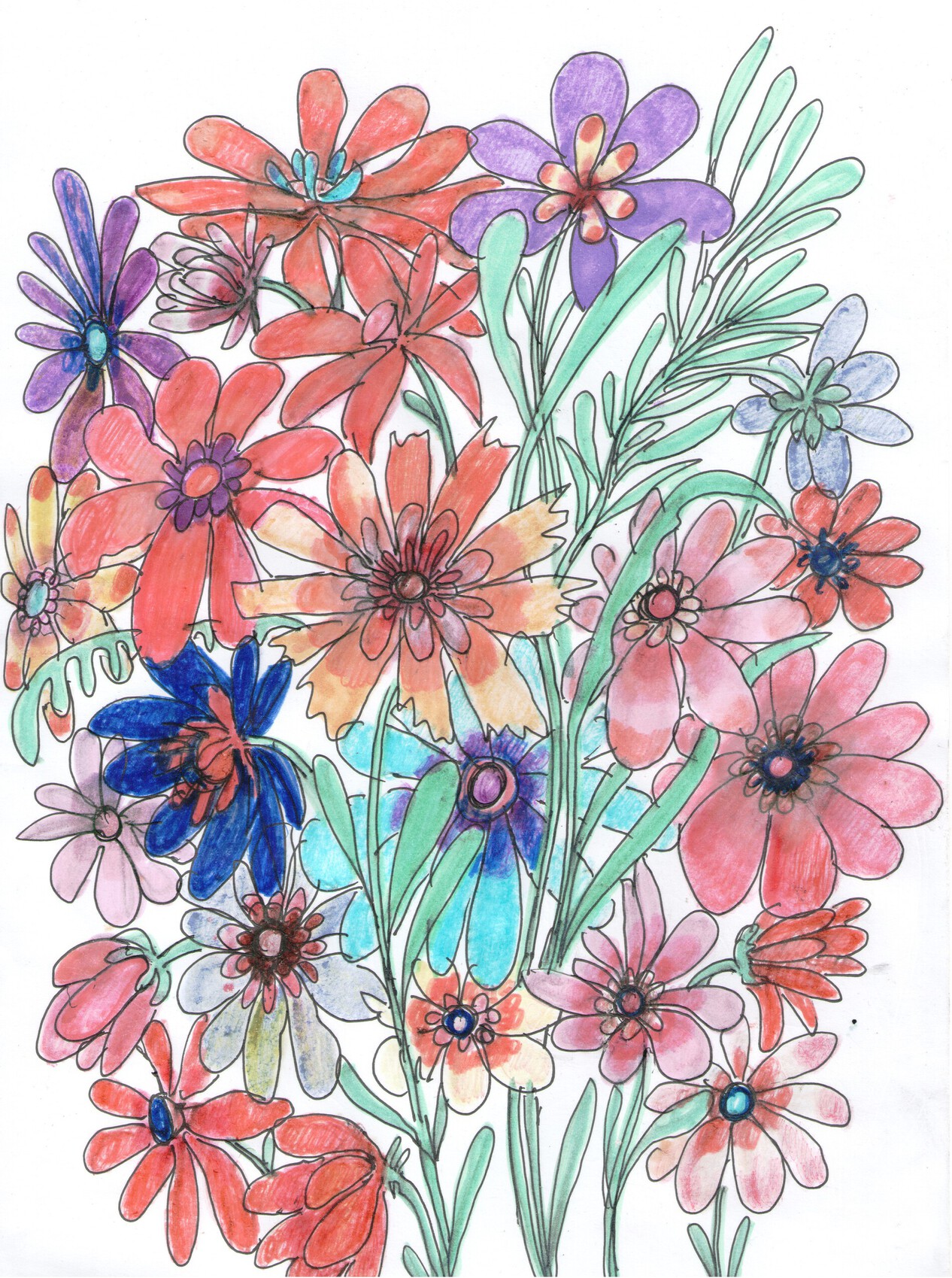 Dessin fleurs